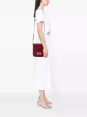 Fendi Zucchino Spalmati Crossbody Bag - Red