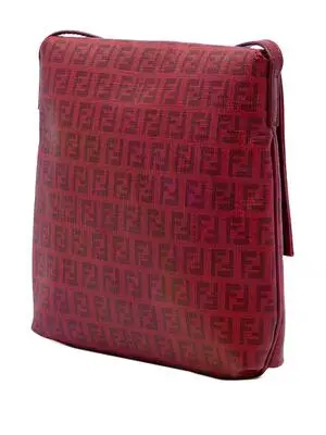 Fendi Zucchino Spalmati Crossbody Bag - Red