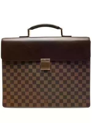 LOUIS VUITTON 2003 Damier Ebene Altona Pm Business Bag - Brown