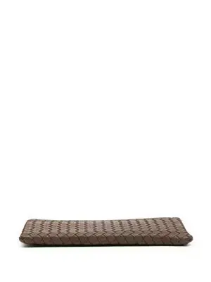 Bottega Veneta Nappa Intrecciato Zip Pouch - Brown