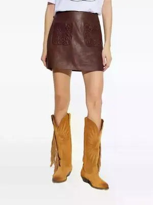 Munthe Bellia Leather Mini Skirt