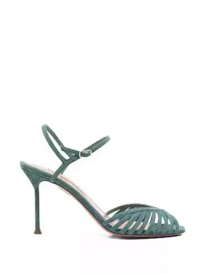 AQUAZZURA Caged-strap Suede Sandals