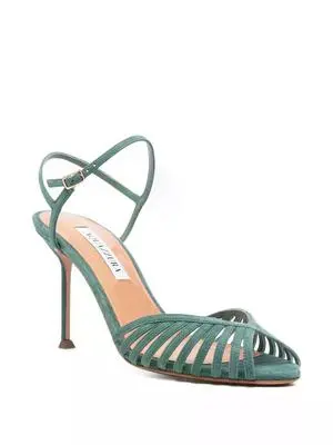 AQUAZZURA Caged-strap Suede Sandals