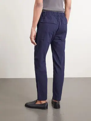 Barena Venezia Slim-leg Crinkled Cotton-blend Trousers