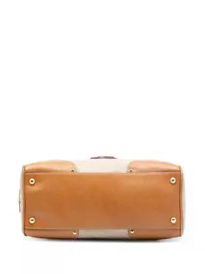 Prada Cinghiale Trimmed Canapa Top Handle Satchel