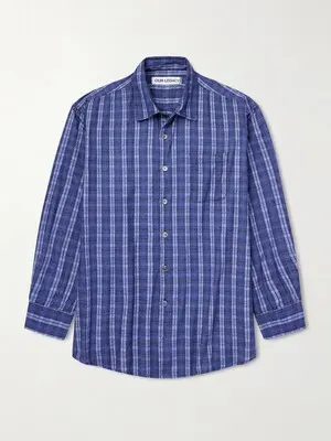 Men's Blue Oversized Shirts