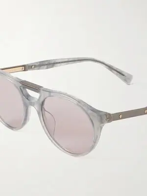 Brunello Cucinelli Round-frame Sunglasses - Blue