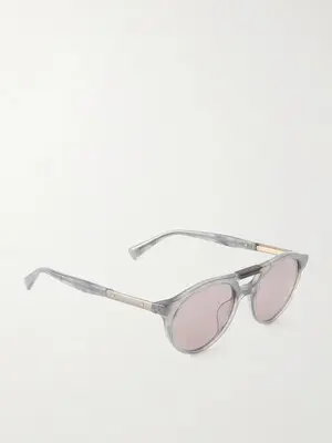 Brunello Cucinelli Round-frame Sunglasses - Blue