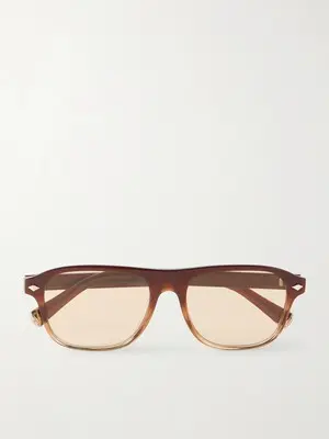 Brunello Cucinelli D-frame Acetate Sunglasses - Brown