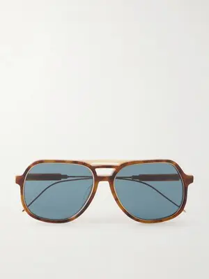 Brunello Cucinelli Aviator-style Sunglasses - Tortoiseshell