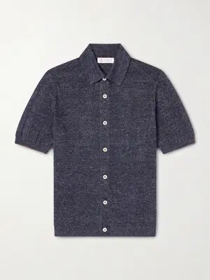 Men's Brunello Cucinelli Blue Polos