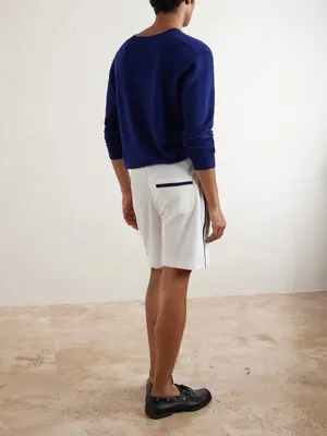 Orlebar Brown Trevone Straight-leg Cotton-terry Shorts - Neutrals