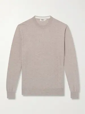 Altea Cotton And Cashmere-blend Crewneck Sweater - Neutrals
