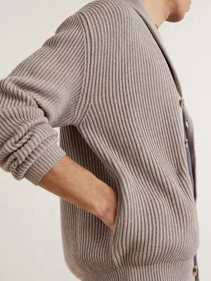 Altea Shawl-collar Ribbed Cardigan