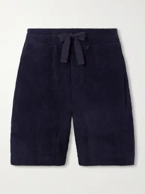 Orlebar Brown Trevone Straight-leg Cotton-terry Shorts - Blue