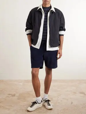 Orlebar Brown Trevone Straight-leg Cotton-terry Shorts - Blue