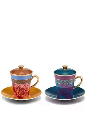 Shanghai Tang Vivid Dragon Two-piece Espresso Cup And Saucer Set - Red