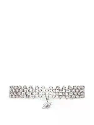 Blumarine Logo-pendant Choker Necklace - Silver