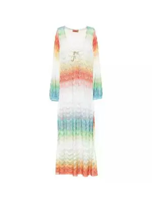 Missoni Tie-detail Beach Cover-up - White