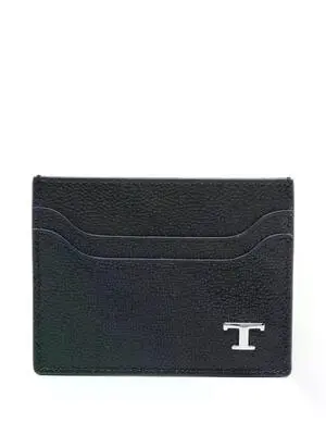 TOD'S Logo Leather Card Holder - Blue