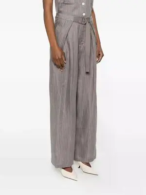 ELEH Pinstripe Wide Leg Trousers