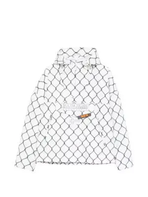 NAPAPIJRI Graphic Print Hooded Coat - White