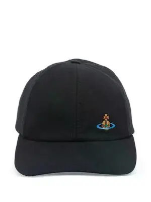 VIVIENNE WESTWOOD Orb Embroidered Baseball Cap - Black