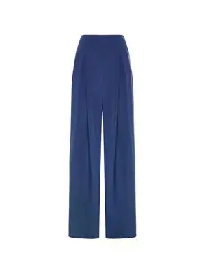 Max Mara Pleated Wide-leg Trousers - Blue