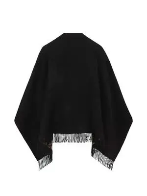 Fendi Fringed Ff-logo Poncho