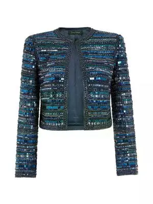 Jenny Packham Alma Beaded Jacket - Blue