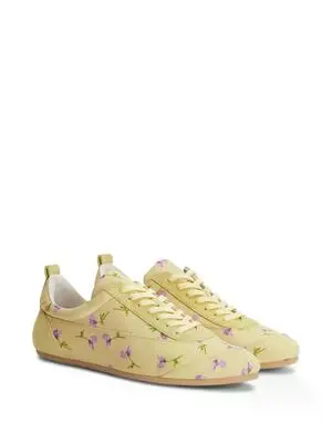 JIL SANDER Etage Flower-print Sneakers - Neutrals