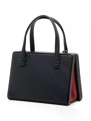 Loewe Small Printed Leather Satchel - Blue