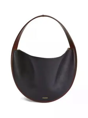 JIL SANDER Pivot Leather Shoulder Bag - Black