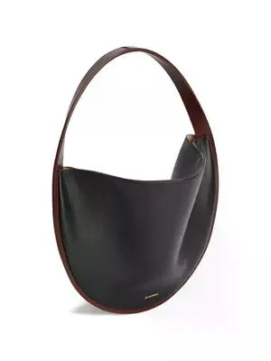 JIL SANDER Pivot Leather Shoulder Bag - Black
