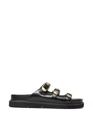 Marc Jacobs Buckle-detail Leather Slides