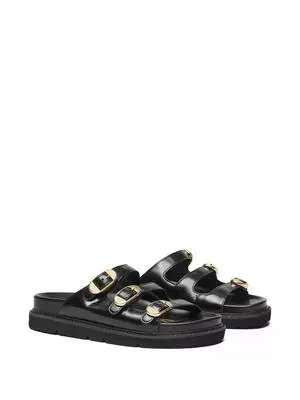 Marc Jacobs Buckle-detail Leather Slides