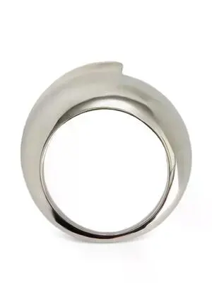 JIL SANDER Engraved Logo Brass Ring