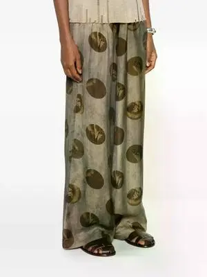 UMA WANG Circle-print Trousers