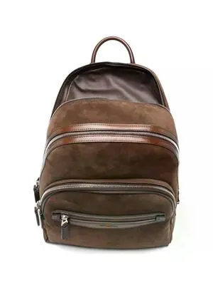 Santoni Zipped Suede Backpack