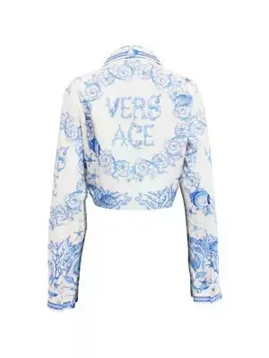 Versace Underwater Barocco Cropped Shirt