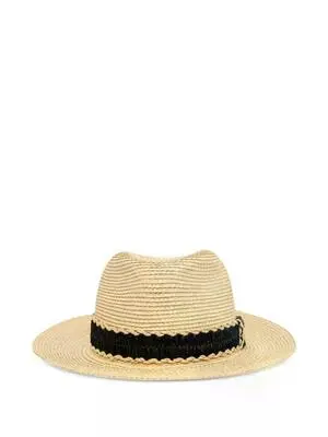TWINSET Woven Fedora Hat - Neutrals