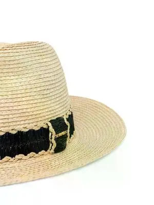 TWINSET Woven Fedora Hat - Neutrals