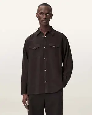 ALLSAINTS Pickett Oversized Long Sleeve Shirt