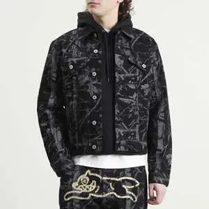 ICECREAM Tree Camo Denim Trucker Jacket