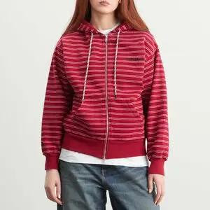 NO PROBLEMO Mini Problemo Stripe Zip Hoodie
