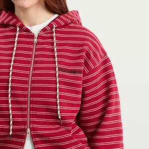 NO PROBLEMO Mini Problemo Stripe Zip Hoodie