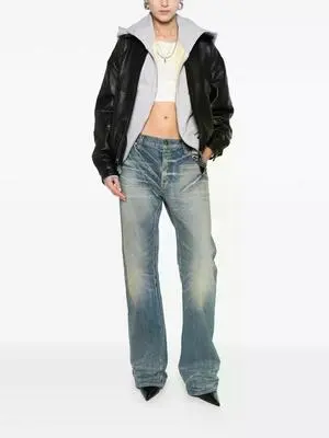 Mastercraft Union Straight Hem Jeans With Logo Patch