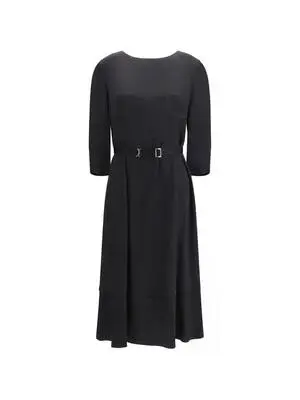 Prada Belted-waist Midi Dress