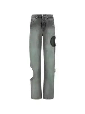 Off-White Cut-out Straight Jeans
