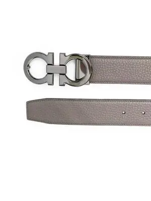 FERRAGAMO Gancini Buckle Leather Belt
